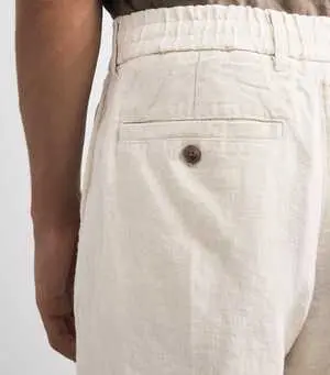 NN.07 Linen Tapered Trousers - Ivory