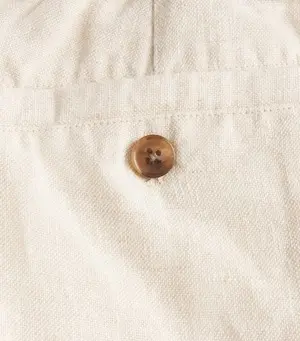 NN.07 Linen Tapered Trousers - Ivory