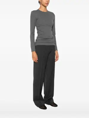 Brunello Cucinelli Dark Monili Trim Crewneck Sweater