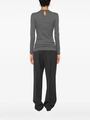 Brunello Cucinelli Dark Monili Trim Crewneck Sweater