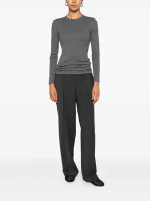 Brunello Cucinelli Dark Monili Trim Crewneck Sweater