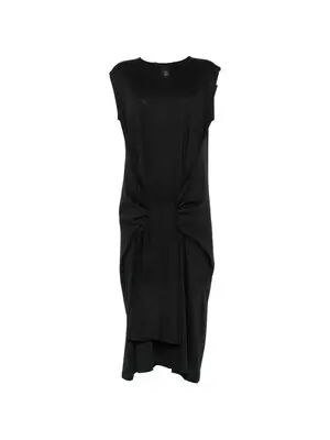 TOTEME Knotted Detail Cotton Dress - Black