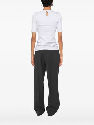 Brunello Cucinelli Crewneck Sweater With Monili Trim - Grey