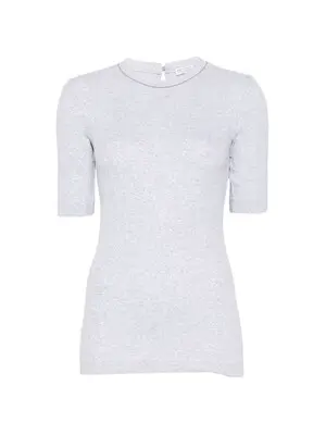 Brunello Cucinelli Brunello Cucinelli Crewneck Sweater With Monili Trim Grey