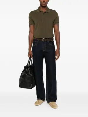 TOM FORD Piquet Cotton Polo Shirt - Green