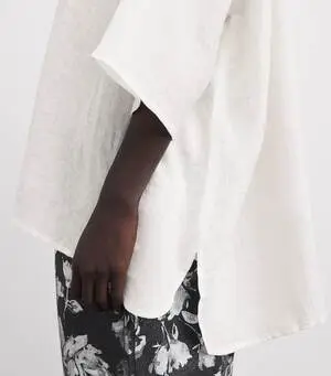 Eskandar Linen Boatneck Blouse