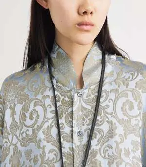 Eskandar Jacquard Wide A-line Shirt