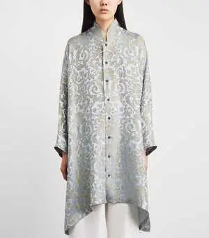 Eskandar Jacquard Wide A-line Shirt