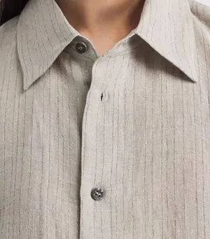 Eskandar Linen-blend Striped Shirt