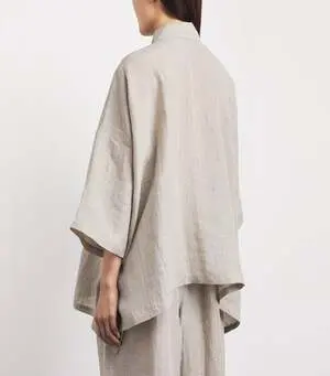 Eskandar Linen-blend Striped Shirt