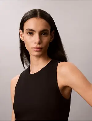 Calvin Klein Flared Midi Dress - Black