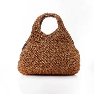 SPEIRA Asymmetric Woven Handbag - Brown
