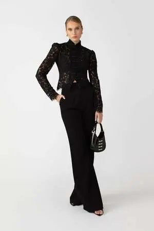 SAU LEE Roberta Lace Top