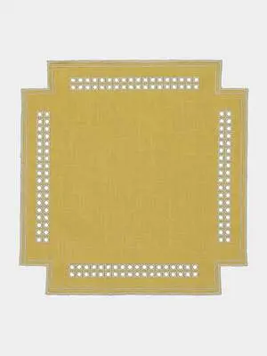 Borgo Delle Tovaglie Erica Linen Placemat - Yellow