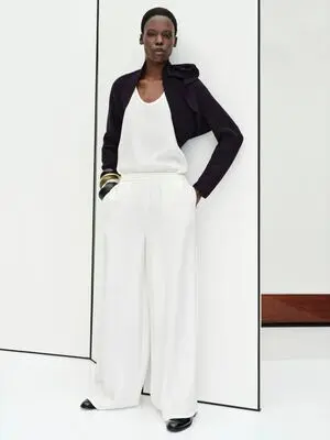 Max Mara Relaxed-fit Heavy Silk Wide-leg Trousers