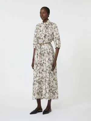 Max Mara Printed Silk Dress