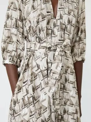 Max Mara Printed Silk Dress