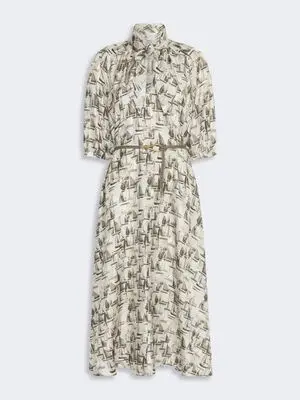 Max Mara Printed Silk Dress