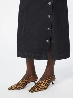 Max Mara Straight-fit Denim Skirt With 2-in-1 Effect