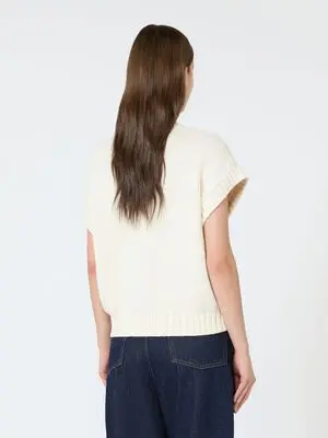 Max Mara Cotton Yarn Cable-knit Vest