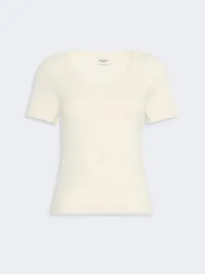 Max Mara Fine Rib-knit Jersey T-shirt