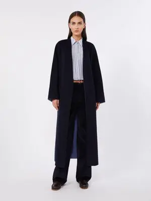 Max Mara Reversible Wool Drape Coat