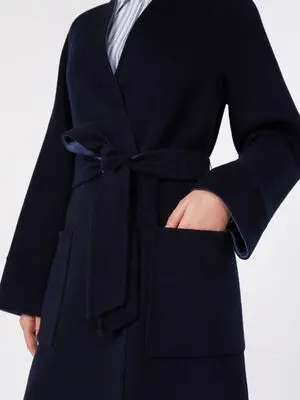 Max Mara Reversible Wool Drape Coat