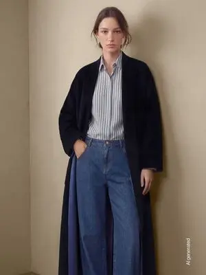 Max Mara Reversible Wool Drape Coat