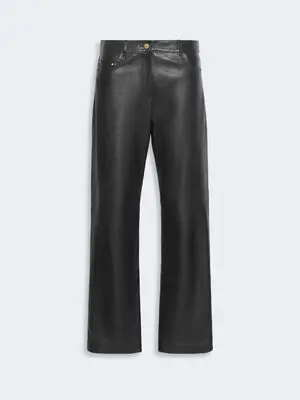 Max Mara Nappa Leather Five-pocket Trousers