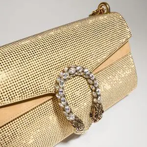 Gucci Dionysus Crystal Medium Shoulder Bag - Brown