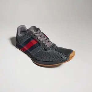 Gucci Tempo Sneaker In Aged-effect Mesh And Suede