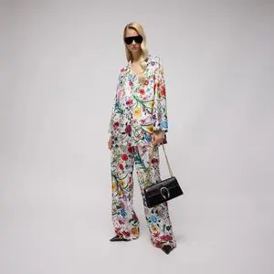 Gucci Printed Silk Twill Shirt - White