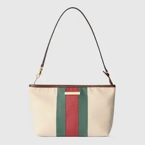 Gucci Small Pouch With Web Strap - Black
