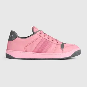 Gucci Screener Sneaker In Padded Nylon - Pink