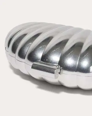 Simkhai Monet Shell Clutch With Chain Strap - Silver