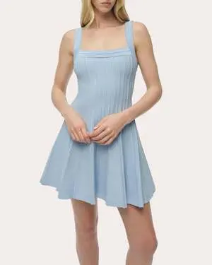 Simkhai Indie Compact Knit Pleated Mini Dress