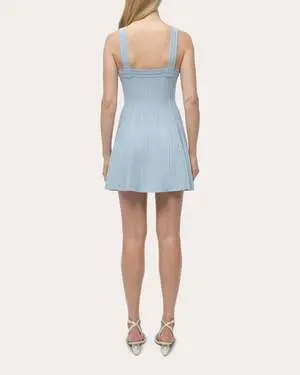 Simkhai Indie Compact Knit Pleated Mini Dress