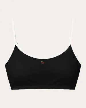 VERDELIMON Heaven Cherry Charm Bikini Top - Black