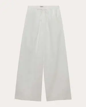 Simkhai Rhea Cotton Faille Wide-leg Pants - White