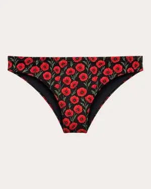 VERDELIMON Tunas Floral Bikini Bottoms - Black