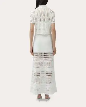 Simkhai Arlan Eyelet Stitch Camp Shirt