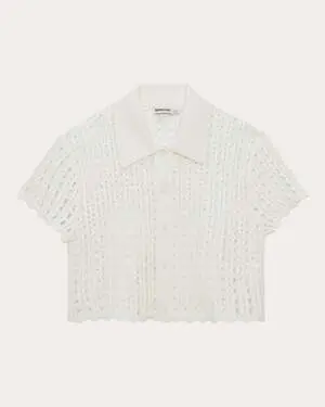 Simkhai Arlan Eyelet Stitch Camp Shirt