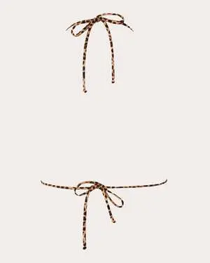 VERDELIMON Moa Leopard Triangle Bikini Top