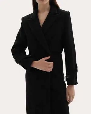 JOAEN Mylah Wool Cashmere Single-breasted Coat