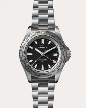 Shinola Gmt Bracelet Watch - Black