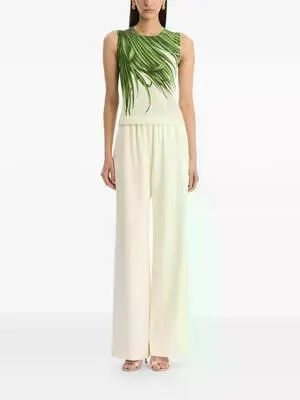 Oscar De La Renta Sleeveless Crewneck Top