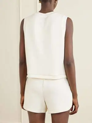 Varley Marla Embellished Jersey Tank Top - Cream