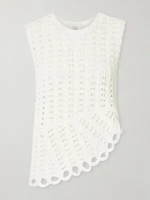 LOULOU DE SAISON LOULOU DE SAISON White Crochet Top