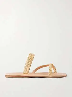 ANCIENT GREEK SANDALS Daphnae Raffia Sandals - Neutral