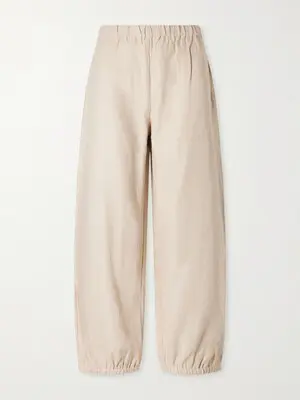 Suzie Kondi Delos" Linen Wide-leg Pants - Neutrals